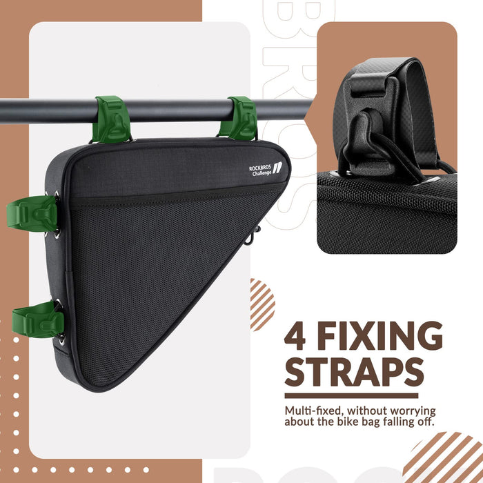ROCKBROS Bicycle Frame Bag Waterproof Bike Triangle Frame Bag 1.5L