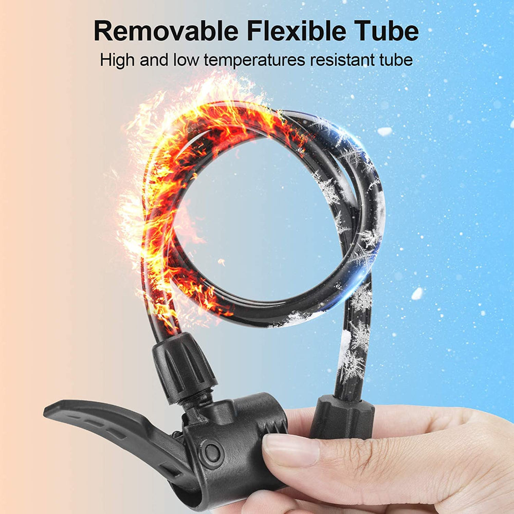 ROCKBROS Bicycle Pump Mini Foot Pumps Portable Pump with Pressure Gaug