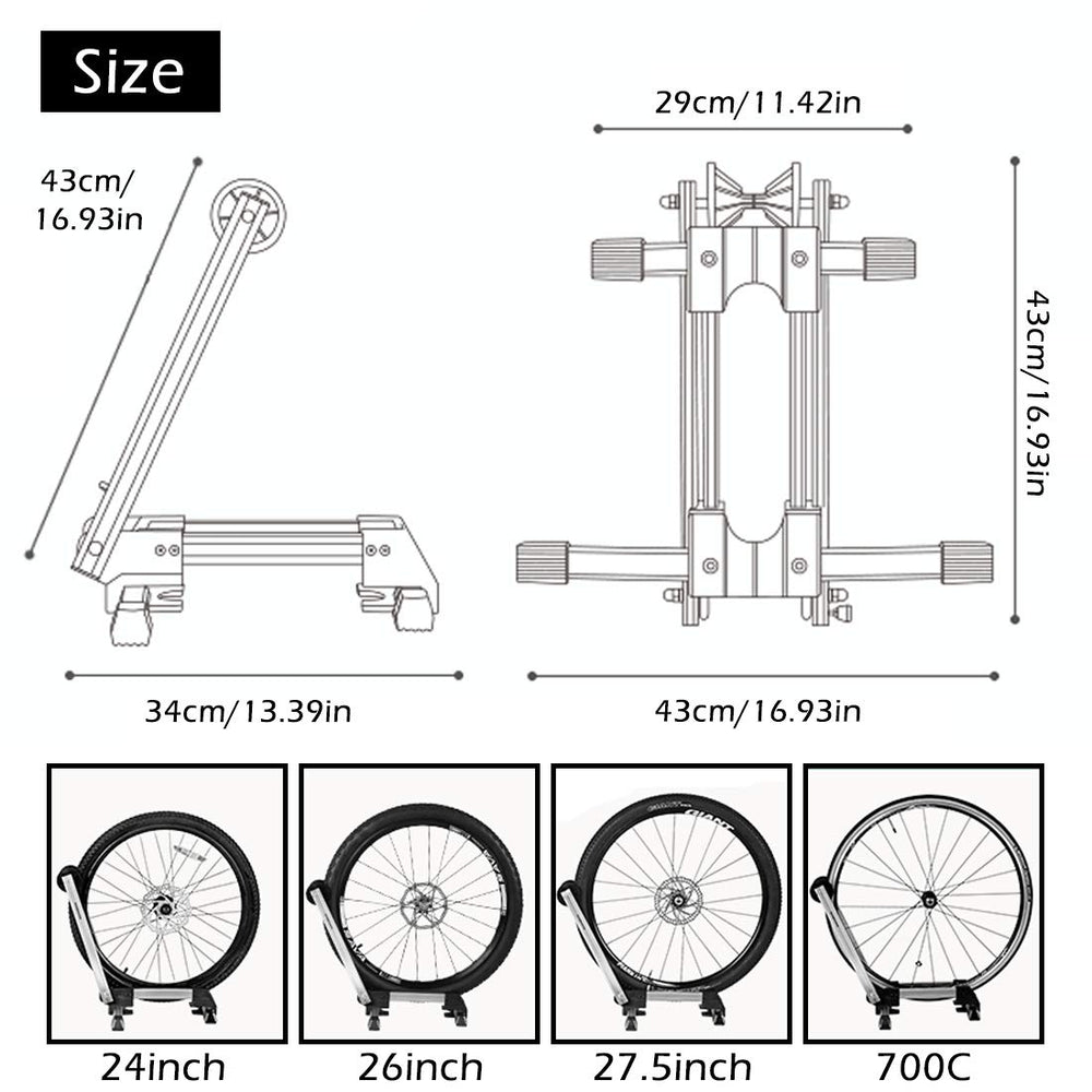 ROCKBROS Fully Foldable Bike Stand Portable Bicycle Storage Holder Alu