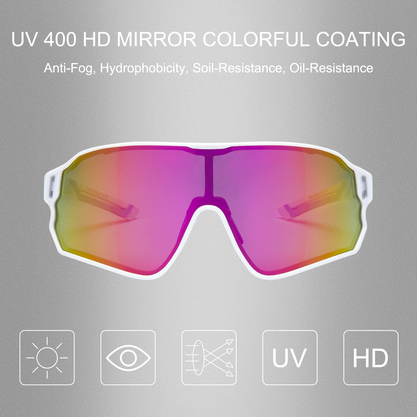 ROCKBROS Polarized Sunglasses UV 400 Protection TR90 Frame Outdoor Spo