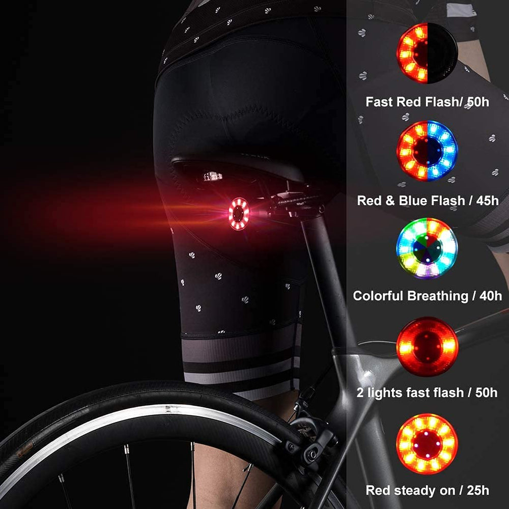 ROCKBROS Q1 Smart Bike Rear Light Waterproof LED Brake Light with 7 Li