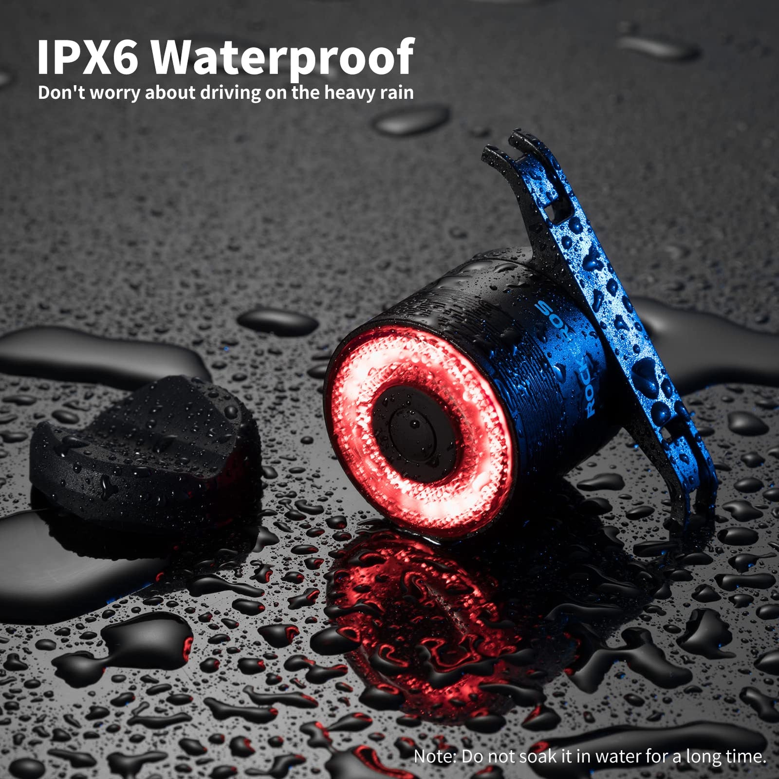 ROCKBROS Q3 Smart Bike Rear Light IPX6 Waterproof LED Brake Light USB