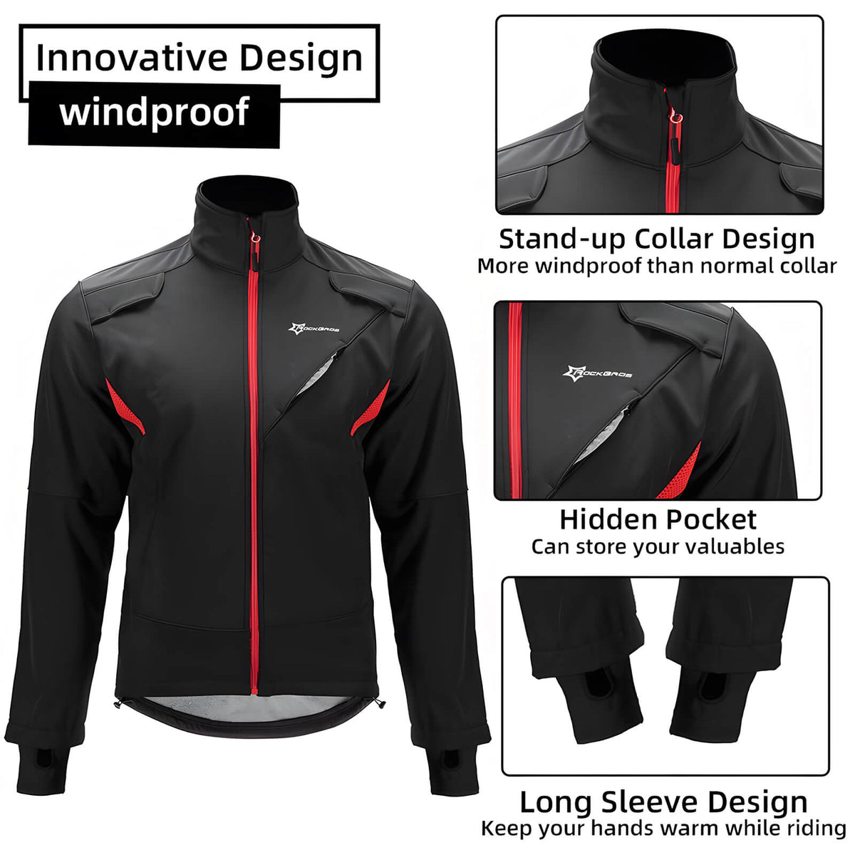 ROCKBROS Winter Windproof Waterproof Thermal Cycling Jacket and Pants