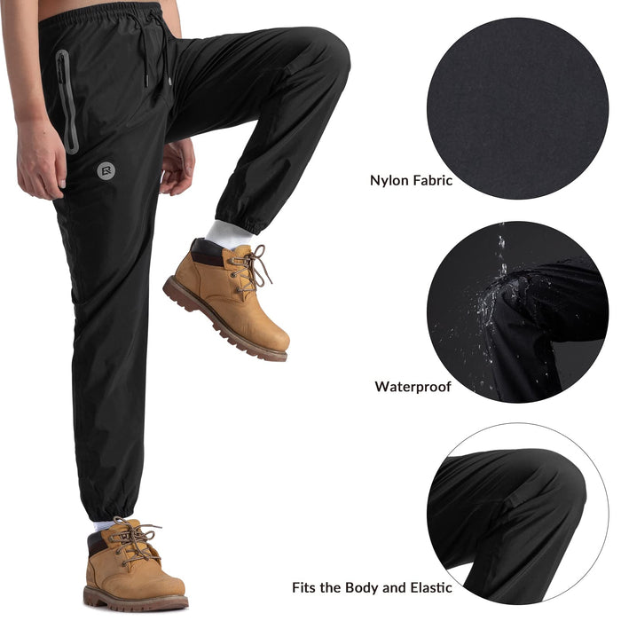 Waterproof Reflective Rain Pants for Men and Women